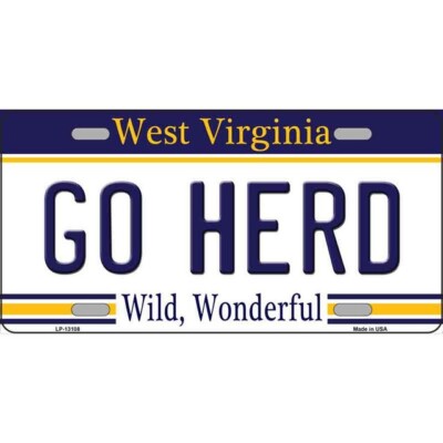 Go Herd License Plate Metal Sign Plaque Art Car Truck Wall Home Decor ...