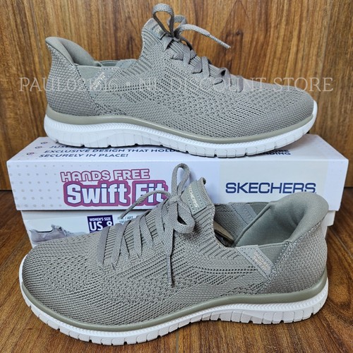 SKECHERS Women's Virtue Swift Fit Hands Free Shoes ~ Taupe ~ Various ...
