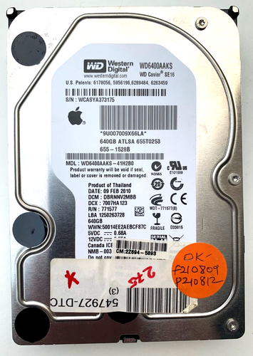 AU Hard drive: Apple Western Digital WD 640Gb Caviar SE16 SATA ...