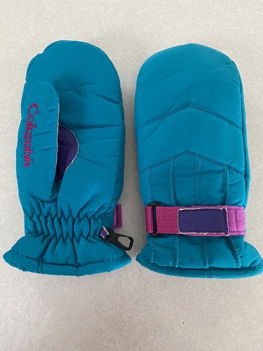 Vintage 1991 Retro Turquoise/Teal Nylon COLUMBIA MITTENS Ladies Large ...