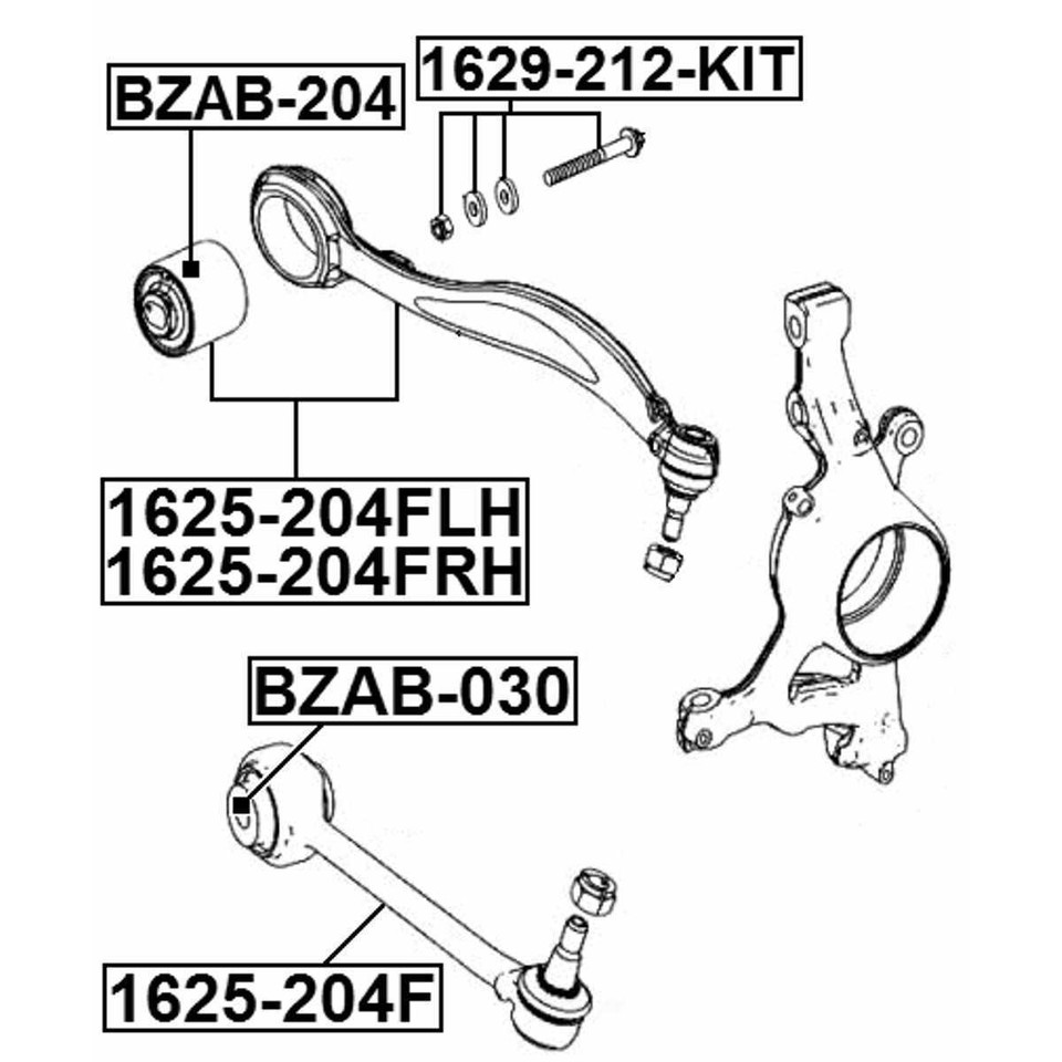 Suspension Control Arm Bushing-4Matic, AWD, 207.388 Febest BZAB-204 ...