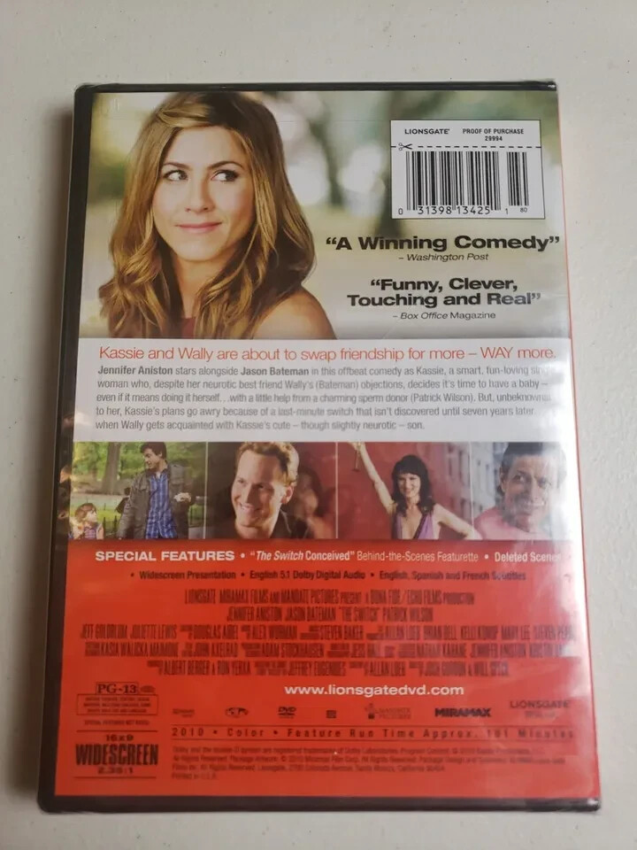 The Switch (DVD, 2010 Widescreen) New Factory Sealed Fast Free Shipping ...