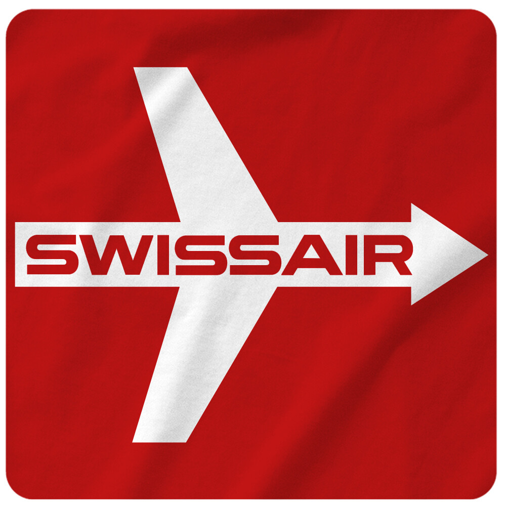 SWISS-AIR Vintage Airline Logo T-Shirt - Super Soft Cotton RETRO ...