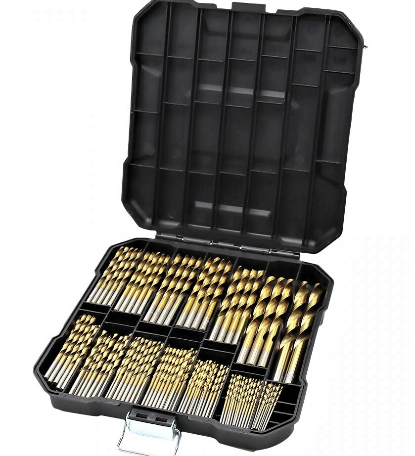 99pc GRIP TOOLS TITANIUM HIGH SPEED STEEL DRILL BIT ASSORTMENT SET HSS ...