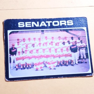 1971 TOPPS SENATORS TEAM STATUS CARD # 462 GD/VG? | eBay