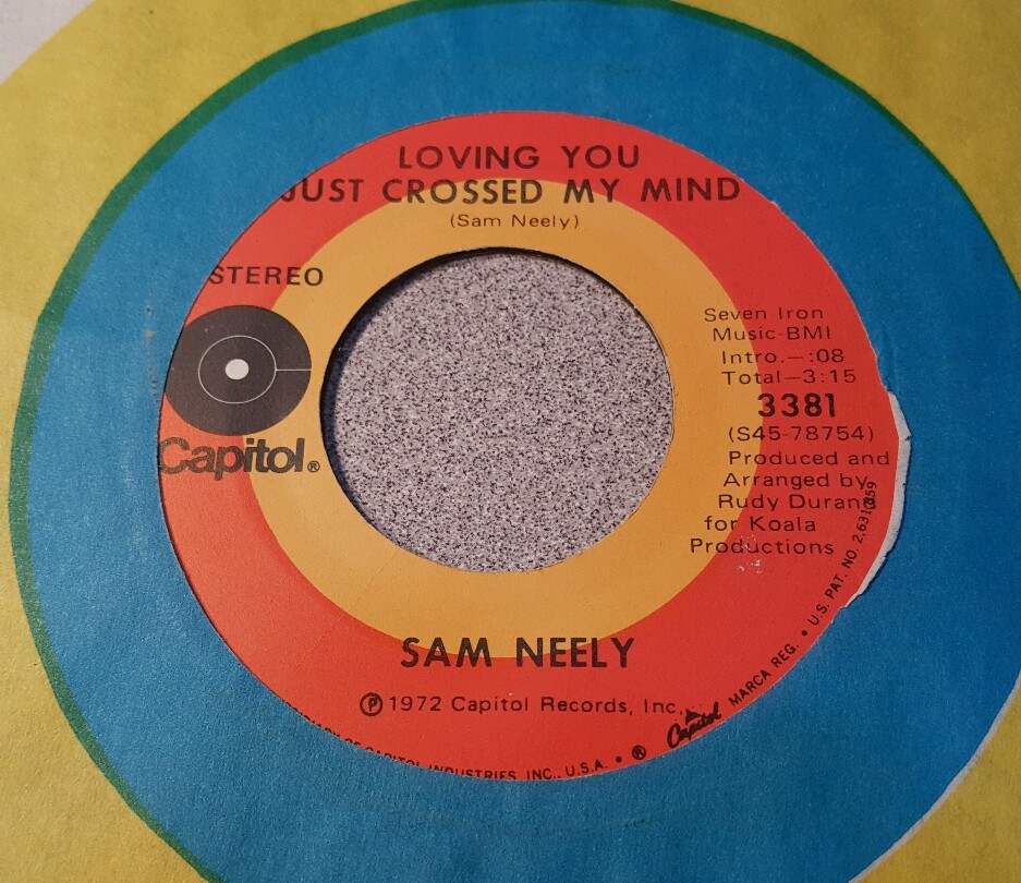 Sam Neely ‎– Loving You Just Crossed My Mind / Every Day Is The Same As ...