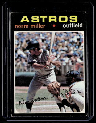 1971 Topps #18 Norm Miller Houston Astros VG-EX+ Baseball Card *B314 | eBay