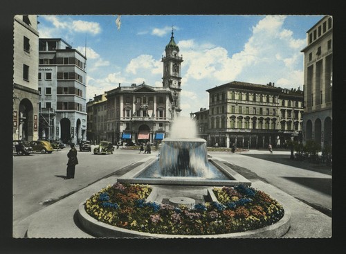 cartolina VARESE la fontana di piazza monte grappa | eBay