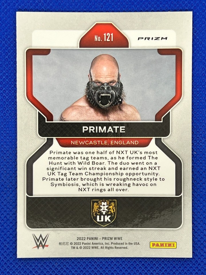 2022 Prizm WWE Green Prizm Primate ROOKIE CARD #121 UK 71B | eBay