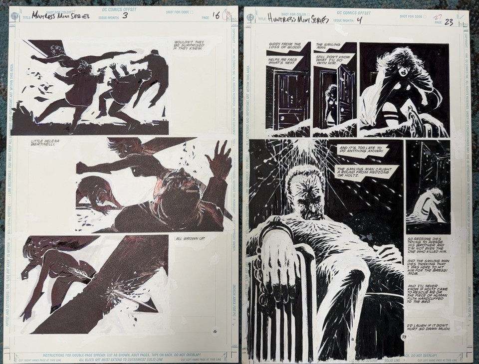 Huntress Mini Series #4 (two Pages) - Original Art by Michael Netzer | eBay