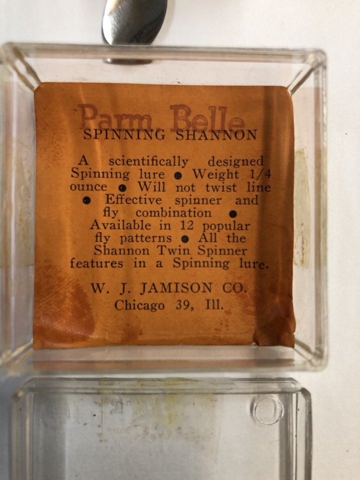Rare W.J. Jamison Co. Parm Belle Spinning Shannon Fishing Lure | eBay