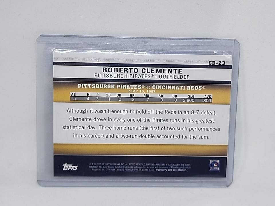 2012 Topps Career Day Roberto Clemente #CD-23 Pirates | eBay
