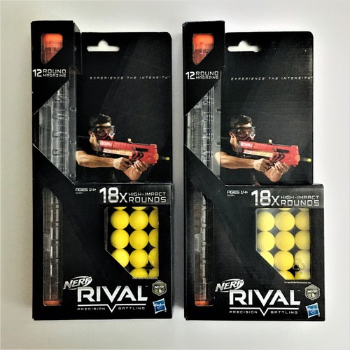 Lot OF 2 Toy Nerf Rival 12 Round Magazine with 18 High Impact Rounds | eBay