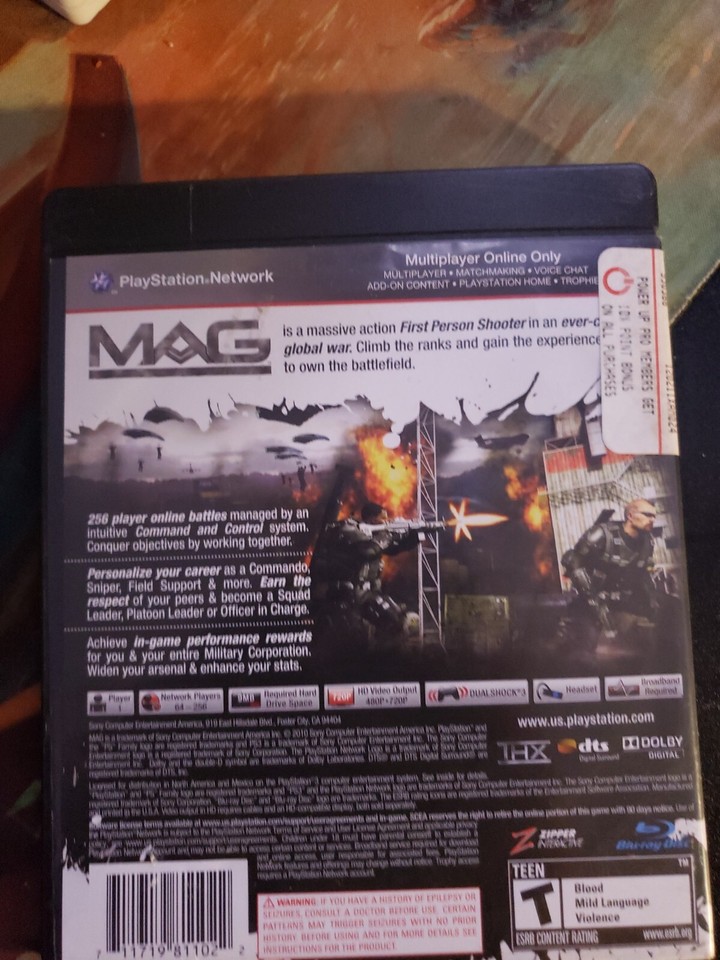 MAG Sony PlayStation 3 PS3 Game Complete With Manual Tested ...
