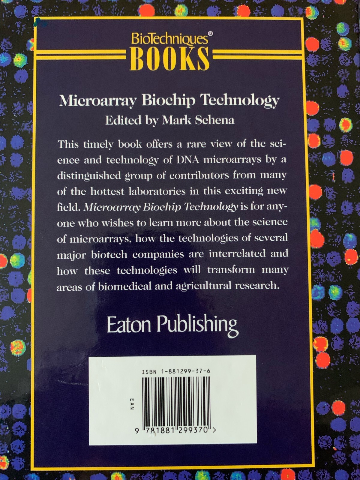 Microarray Biochip Technology by Mark Schena (2000, Hardcover) for sale ...