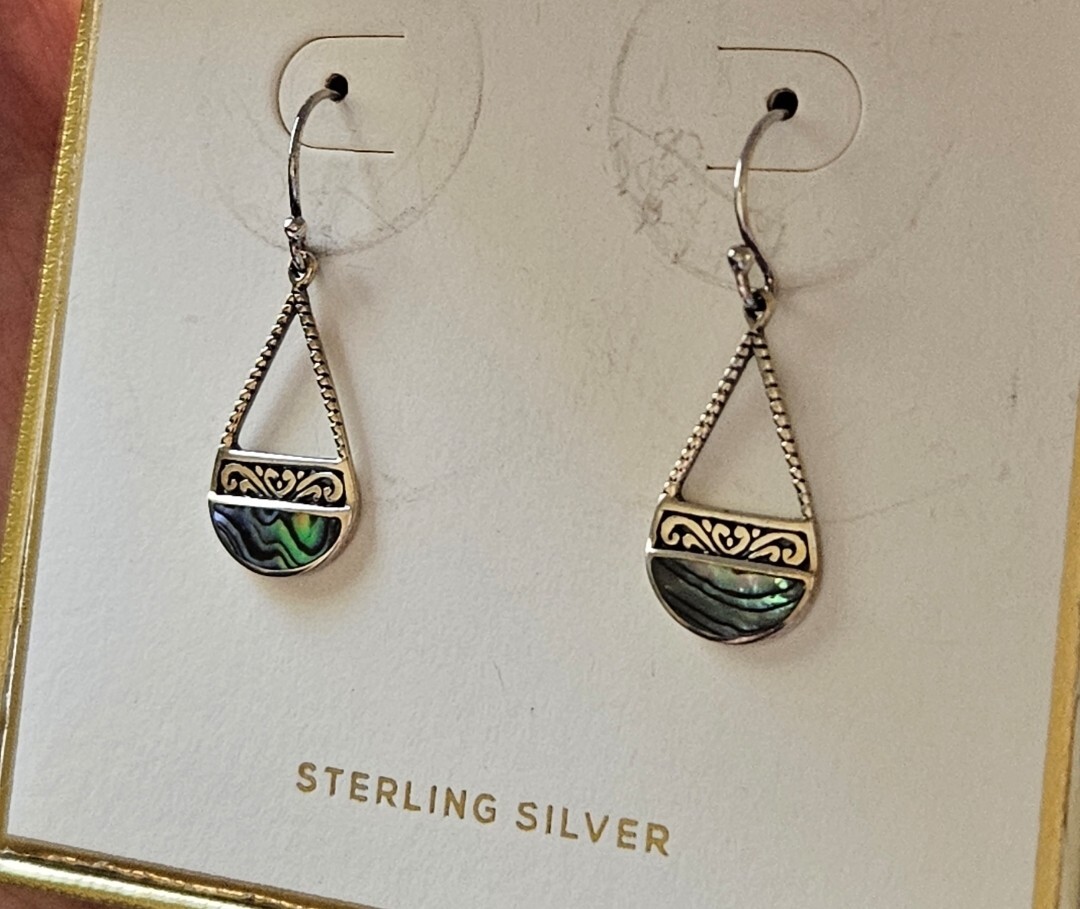 ANNIKA WITT STERLING SILVER ABALONE SEASHELLS EARRINGS | eBay