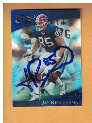 JAY RIEMERSMA AUTOGRAPHED 2000 QUANTUM LEAF FOOTBALL CARD SIGNED ...