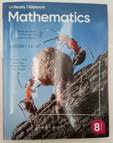 i-Ready Classroom Mathematics Grade 8 Volume 1 - 2024 | eBay