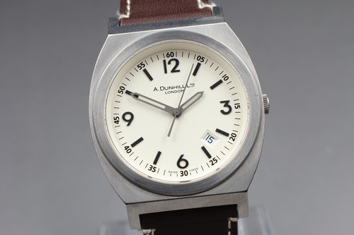 [Near MINT] Dunhill Tono PB 10801 Silver White Men's Quartz Watch From ...