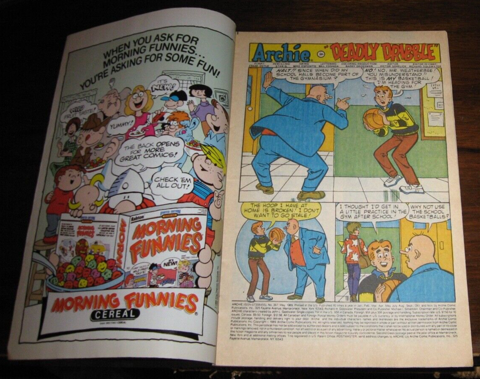 Archie May 1989 #367 Archie Series Comics | eBay
