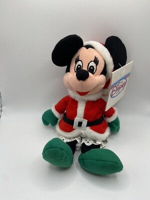 Disney Store Exclusive Santa Minnie Plush 8” with tags | eBay