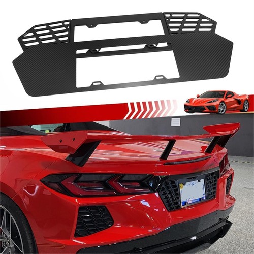 Aluminum & Carbon Fiber License Plate Frame for C8 Corvette ST Z51 2020 ...