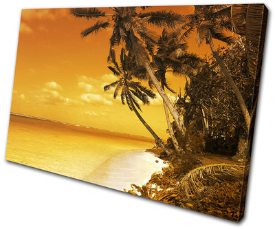 Sunset Seascape Beach SINGLE TOILE murale ART Photo Print | eBay