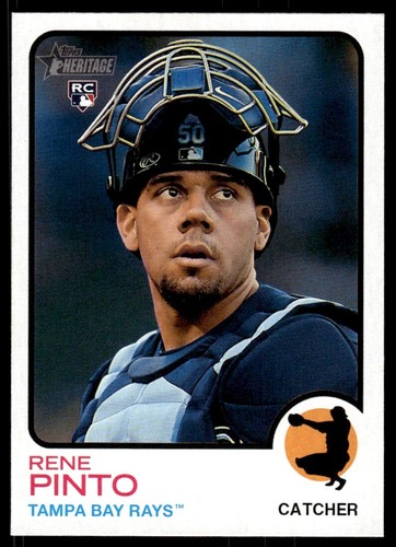 2022 Topps Heritage High Number Rene Pinto Rookie Tampa Bay Rays #667 ...