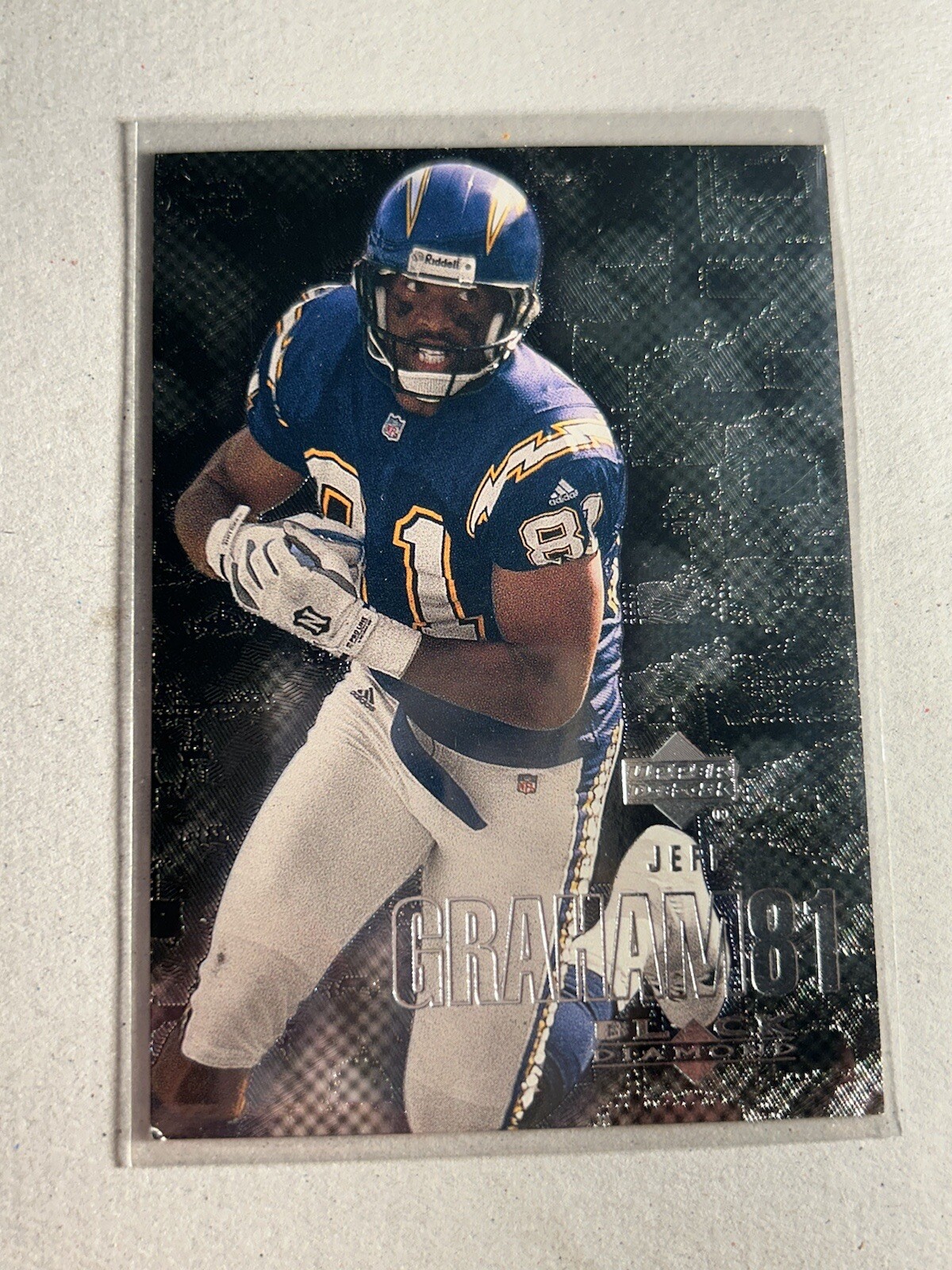 2000 Upper Deck Black Diamond Football Card #99 Jeff Graham San Diego ...