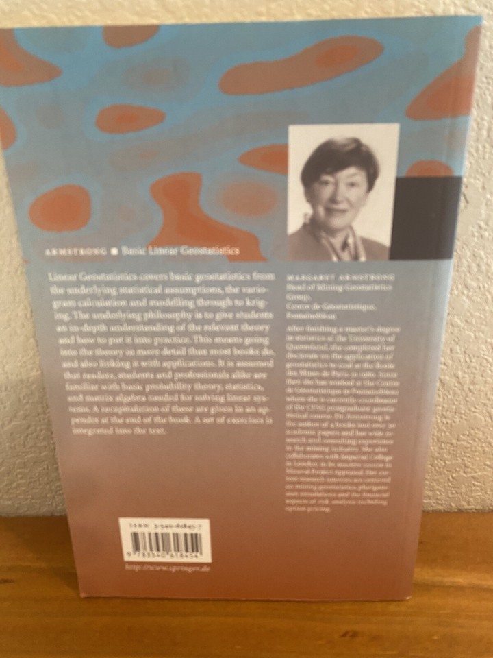 Basic Linear Geostatistics by Margaret Armstrong (1998, Trade Paperback ...