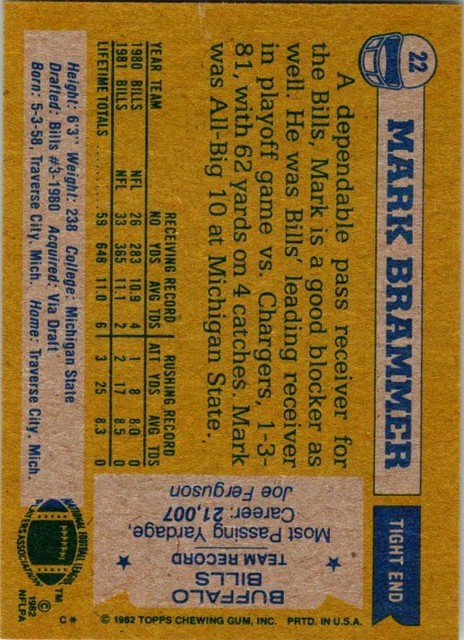 1982 Topps - #22 Mark Brammer for sale online | eBay