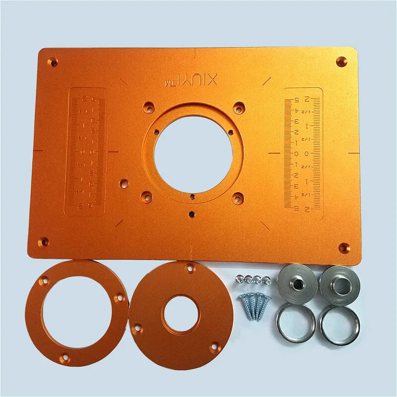 Aluminum Router Table Insert Plate with Bushing and Cover Electric ...