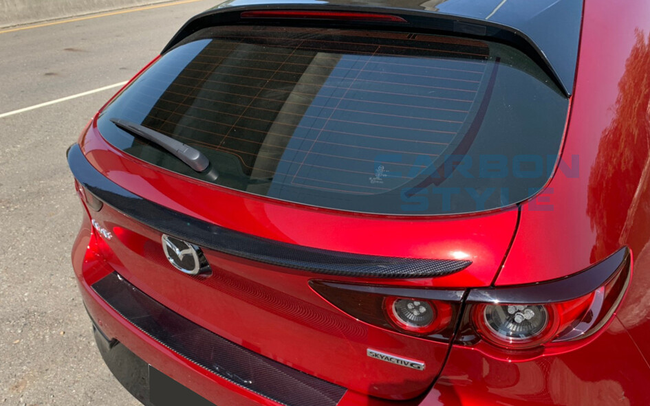 2019 Mazda 3 4th Gen BP Hatchback Fit OE Type Carbon Fiber Rear Middle ...