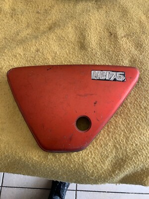 Left Kawasaki l975 1976 KE175 KE 175 OEM Side Cover Panel Red | eBay