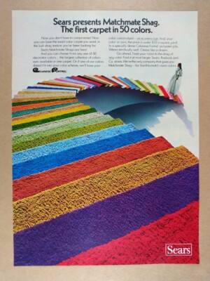 1972 Sears Shag Carpet 50 Colors vintage print Ad | eBay