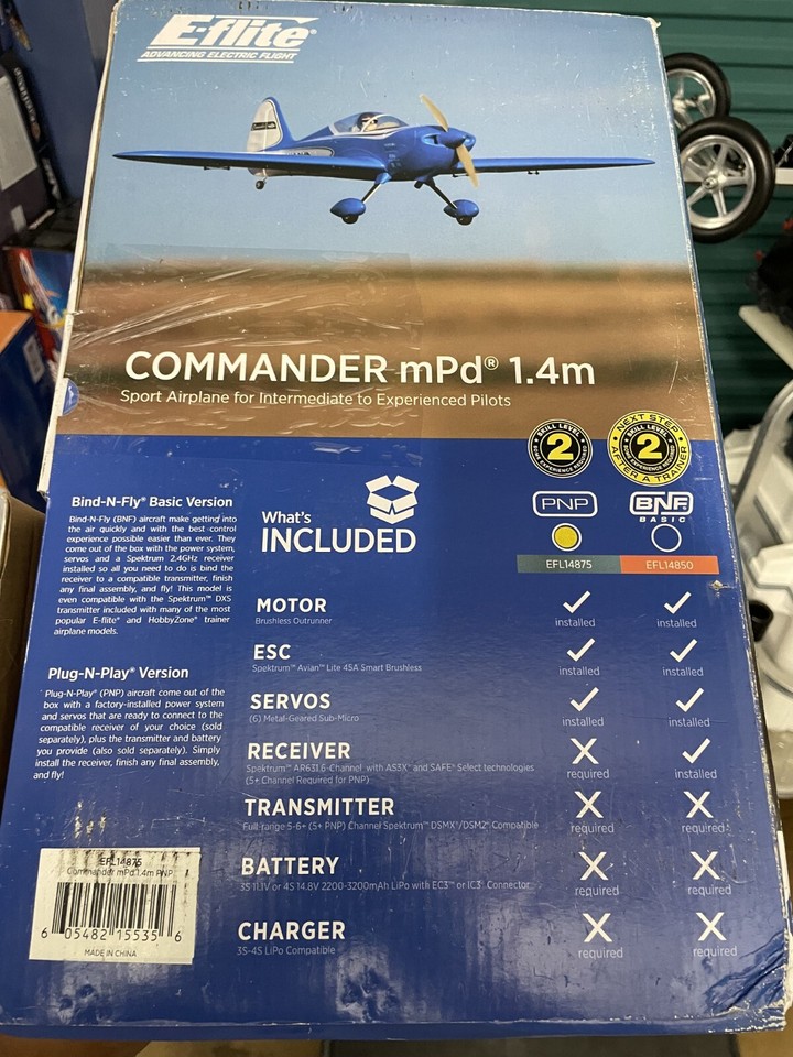 E-flite Commander mPd 1.4m PNP Electric Airplane EFL14875 | eBay