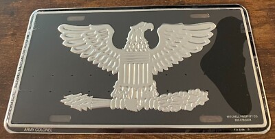 US Army Colonel Insignia Booster License Plate NEW OLD STOCK | eBay