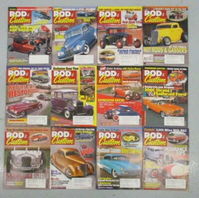 LOT OF 12 ROD & CUSTOM MAGAZINES FULL COMPLETE YEAR 2005 JANUARY TO ...