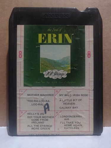 101 Strings The Soul of Erin 8 Track Stereo Tape Cartridge AMPEX Rare ...
