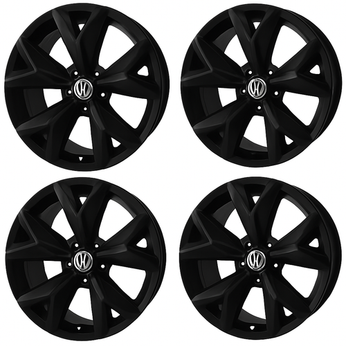 18" VOLKSWAGEN ATLAS SATIN BLACK EXCHANGE WHEELS RIMS FACTORY OEM 70028 ...