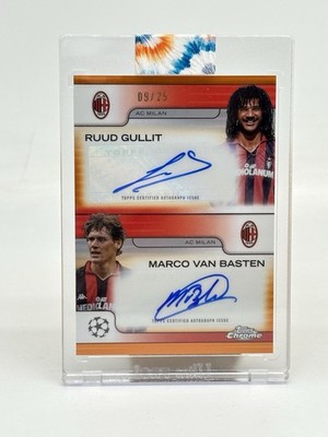 2024-25 Topps Chrome UEFA Dual Autograph Ruud Gullit Marco Van Basten ...
