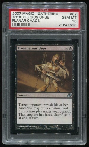 MTG Magic 2007 Planar Chaos Treacherous Urge #82 PSA 10 Gem Mint | eBay ...