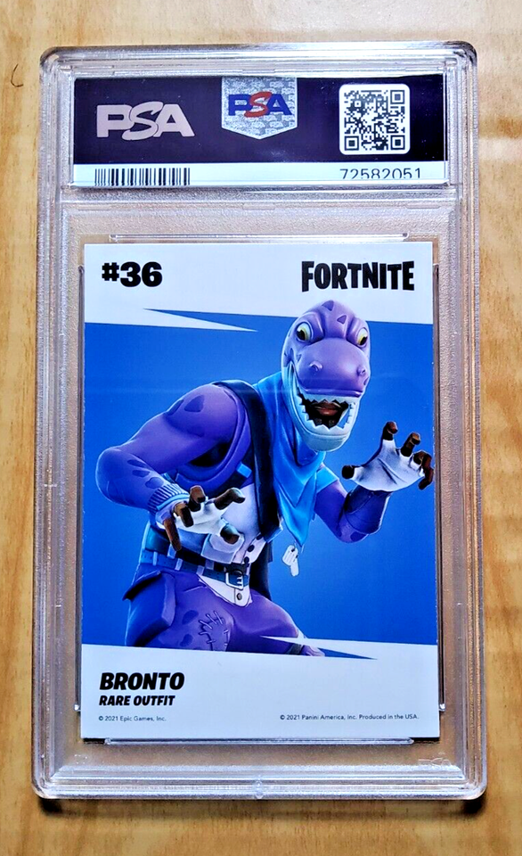 2021 Panini Fortnite BRONTO #36 Laser Holo Foil PSA 9 Mint USA Print | eBay