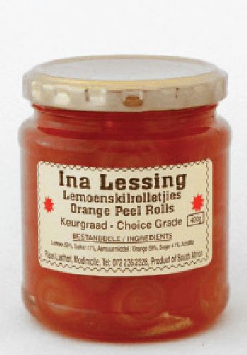 Ina Lessing - Jam - Orange Peel Rolls (Lemonskilrolletjies) - 300ml Jar ...