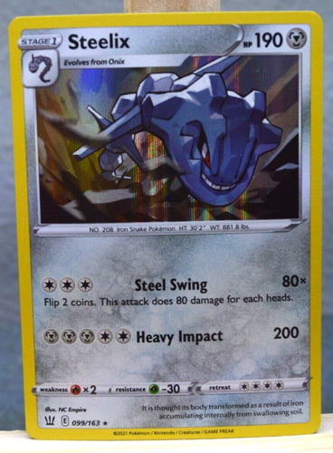 Steelix - 99/163 Holo Rare Pokemon TCG Battle Styles | eBay