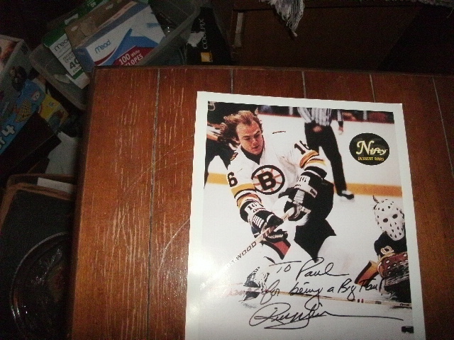 Rick Middleton Autographed Photo Boston Bruins with statistics " NIFTY ...