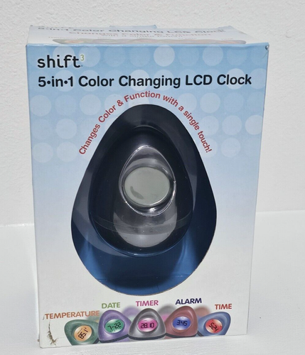 Shift3 5 in 1 color LCD alarm clock 694202102633| eBay