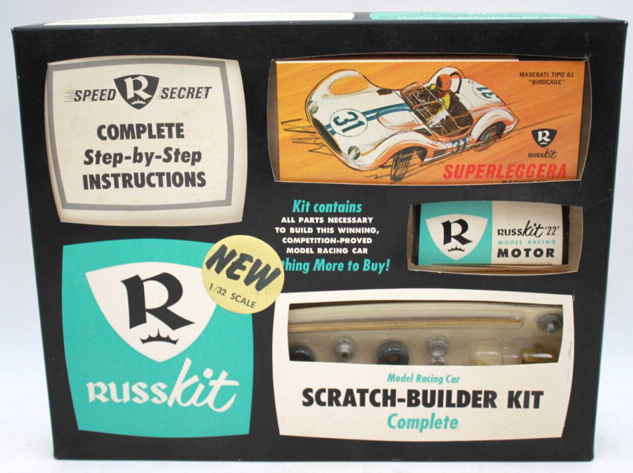 Rare 1960s AMERICAN RUSSKIT Co. 1/32 SUPERLEGGERA Slot Car MASERATI ...