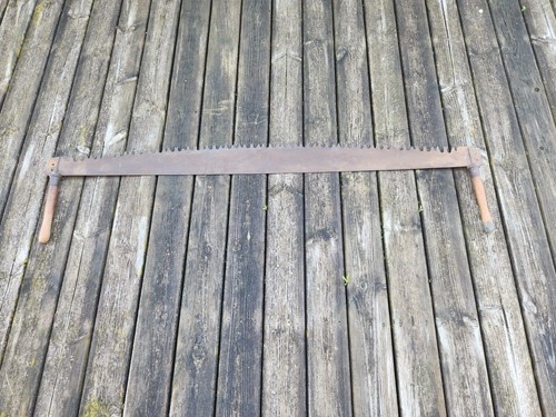 66" Lumberjack 2 Man Saw Good Handles Crosscut Vintage Antique Logging ...
