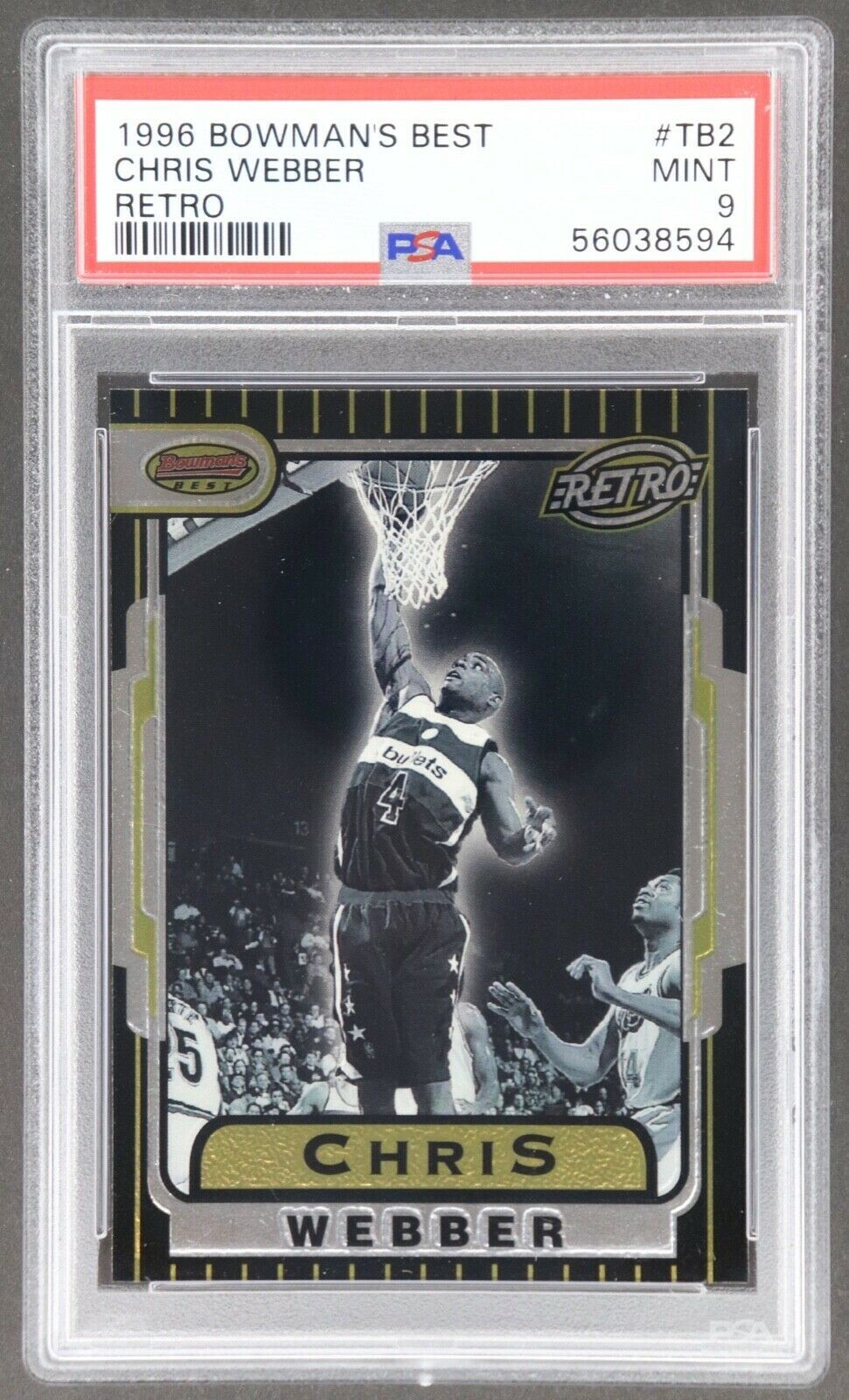 1996 Bowmans Best CHRIS WEBBER Retro # TB2 PSA 9 LOW POP | eBay